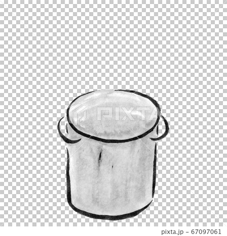 Deep pot (hand-drawn illustration of ink) - Stock Illustration ...