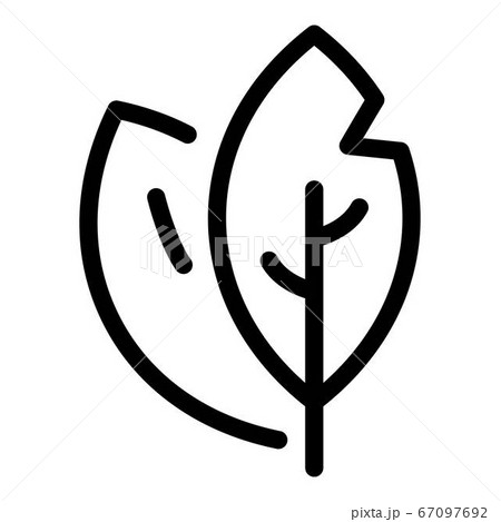 Bay leaf icon, outline styleのイラスト素材 [67097692] - PIXTA