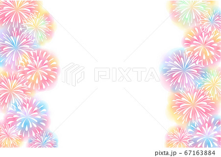 花火のボーダーのクリップアート