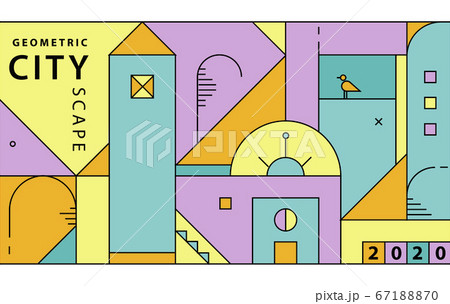 Vector abstract city illustration, minimal...のイラスト素材 [67188870] - PIXTA