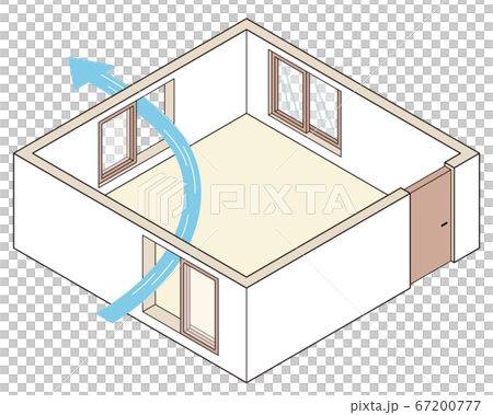 Ventilation method in a room Bad example:... - Stock Illustration ...