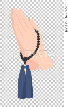 An illustration of a Gassho with two beads in... - Stock Illustration ...