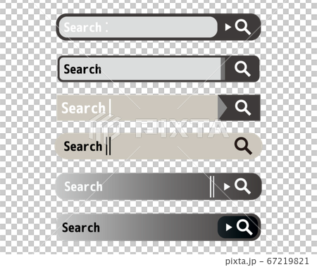 Vector illustration set of search box Search bar - Stock Illustration ...
