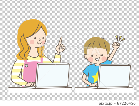 Parent-child computer smile (programming) - Stock Illustration ...