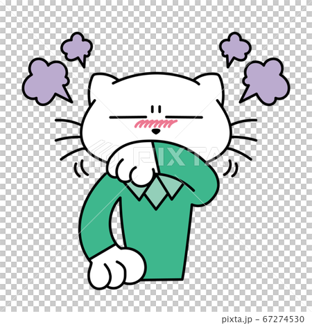 Cat_cough etiquette - Stock Illustration [67274530] - PIXTA