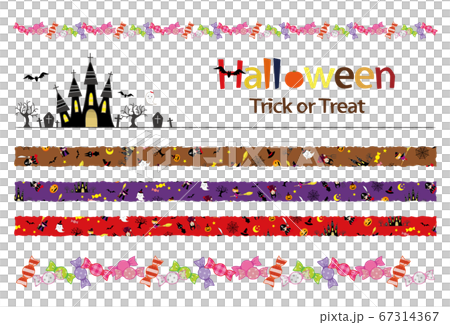 Halloween material line set - Stock Illustration [67314367] - PIXTA