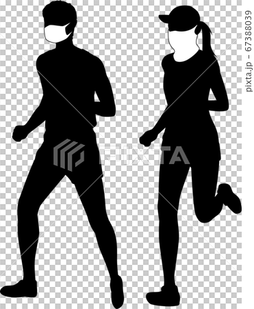 Masked runner - Stock Illustration [67388039] - PIXTA