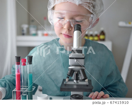 Cute Little Young Biologist