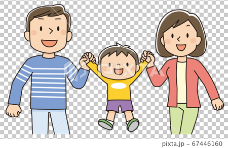 Couple raising three children or children - Stock Illustration ...