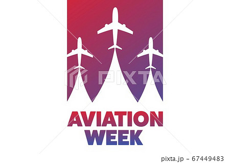 National Aviation Week. August 19. Holiday...のイラスト素材 [67449483] - PIXTA