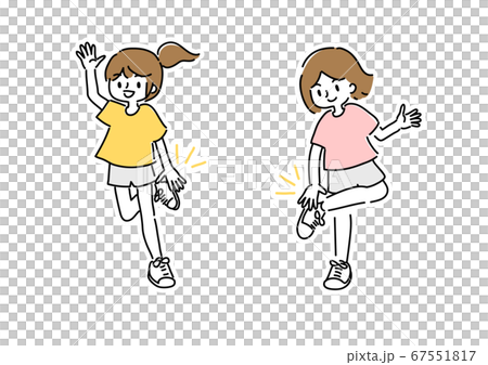 Illustration of a Woman Doing a Hand Clap Exercise - Stock Illustration ...