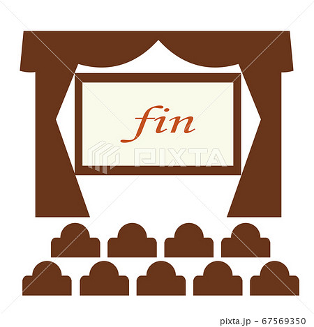 スクリーンと座席のある劇場のイラスト素材 [67569350] - PIXTA