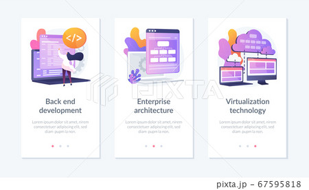 Software development process app interface...のイラスト素材 [67595818] - PIXTA