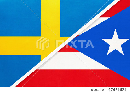 Swedish And Puerto Rican Flag