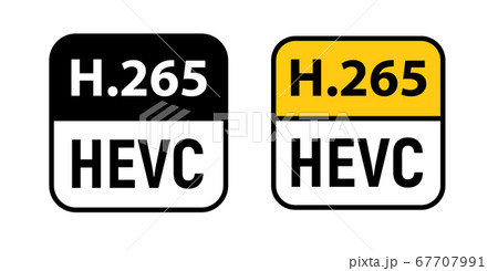Video HEVC codec vector icon. H 256 format...のイラスト素材 [67707991] - PIXTA