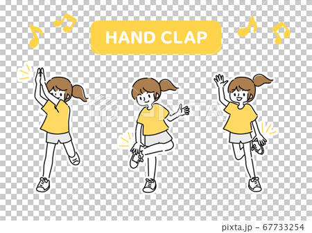 Illustration of a Woman Doing a Hand Clap Exercise - Stock Illustration ...