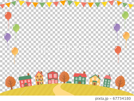 Autumn colorful event frame - Stock Illustration [67734180] - PIXTA