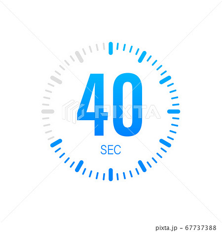 The 40 second, timer, stopwatch vector icon....のイラスト素材 [67737388] - PIXTA