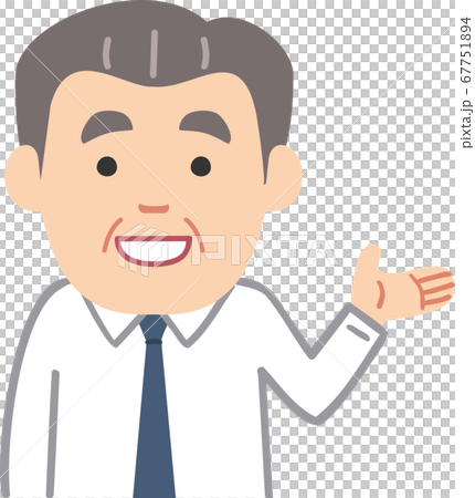 Senior man businessman explaining something - Stock Illustration ...