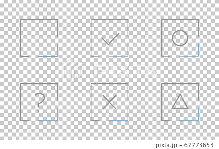 Check box icon set / circle / cross /? /triangle - Stock Illustration ...
