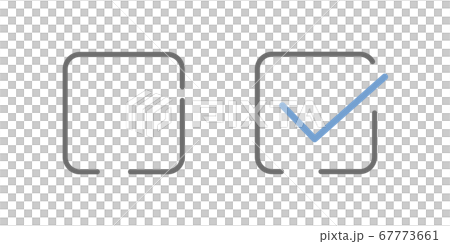Set of check box icons / Simple / Check - Stock Illustration [67773661 ...