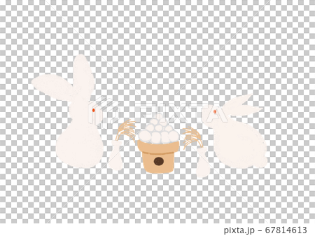 Tsukimi rabbit illustration - Stock Illustration [67814613] - PIXTA