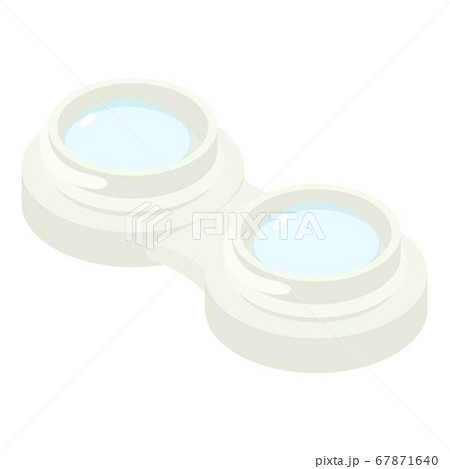 Contact lens case icon, isometric styleのイラスト素材 [67871640] - PIXTA