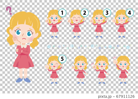 Number girl whole body illustration - Stock Illustration [67911126] - PIXTA