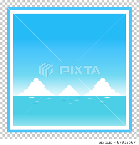 Fresh day sea square frame - Stock Illustration [67912567] - PIXTA