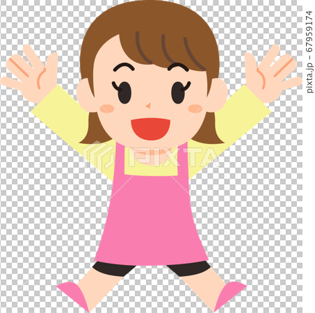 Girls Banzai - Stock Illustration [67959174] - PIXTA