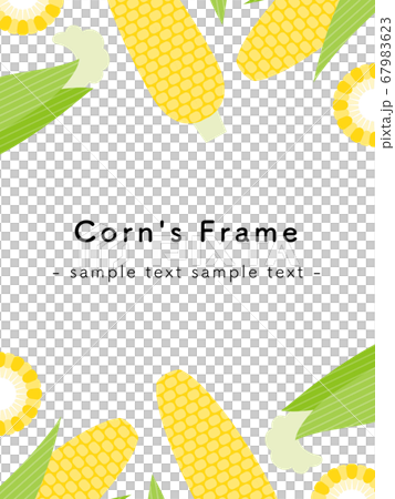 Simple corn frame/portrait - Stock Illustration [67983623] - PIXTA