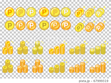 Point coin set - Stock Illustration [67999319] - PIXTA