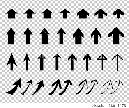 Monochrome arrow illustration set - Stock Illustration [68015478] - PIXTA