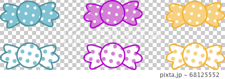 Three color dot pattern candy - Stock Illustration [68125552] - PIXTA