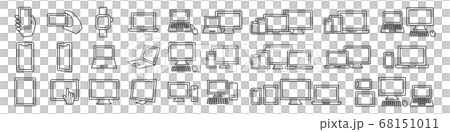 Simple computer icon set - Stock Illustration [68151011] - PIXTA