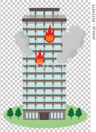 Vector illustration of a high-rise apartment in... - Stock Illustration ...