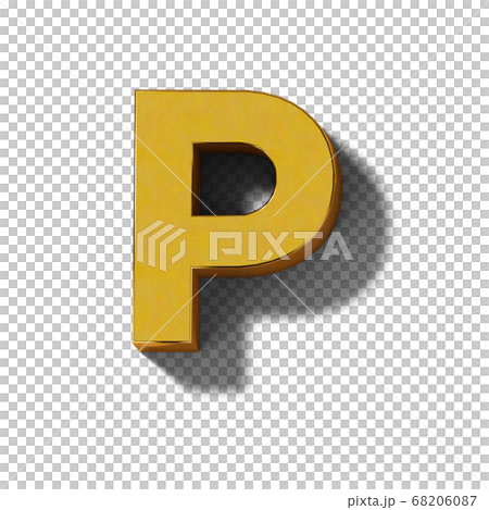 Realistic gold block letters (transparent... - Stock Illustration ...