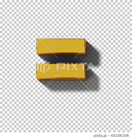 Realistic gold block letters (transparent... - Stock Illustration ...