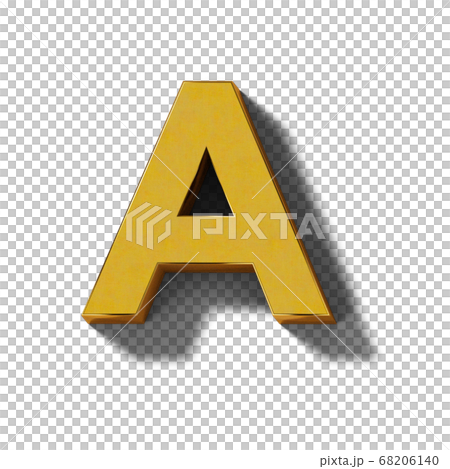 Realistic gold block letters (transparent... - Stock Illustration ...