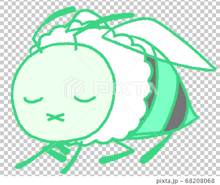Resting pastel bees (turquoise) - Stock Illustration [68208068] - PIXTA