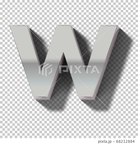 Realistic silver block letters - Stock Illustration [68212884] - PIXTA