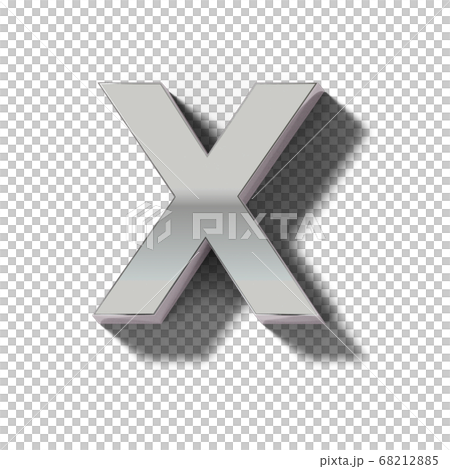 Realistic silver block letters - Stock Illustration [68212885] - PIXTA