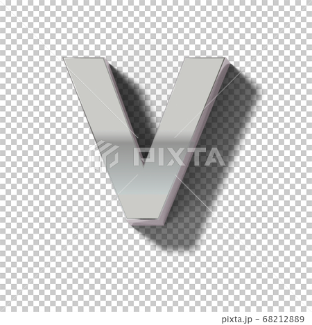 Realistic silver block letters - Stock Illustration [68212889] - PIXTA