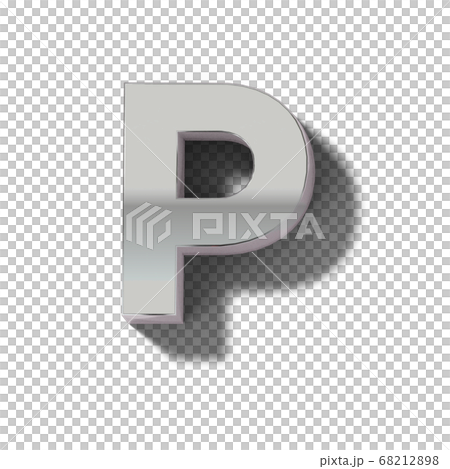 Realistic silver block letters - Stock Illustration [68212898] - PIXTA