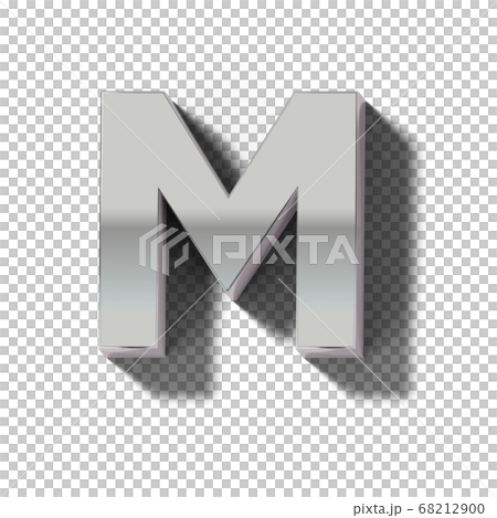 Realistic silver block letters - Stock Illustration [68212900] - PIXTA