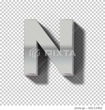 Realistic silver block letters - Stock Illustration [68212902] - PIXTA