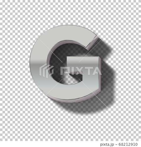 Realistic silver block letters - Stock Illustration [68212910] - PIXTA