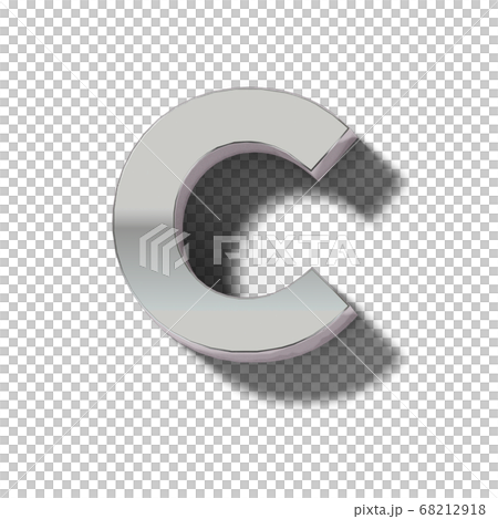 Realistic silver block letters - Stock Illustration [68212918] - PIXTA