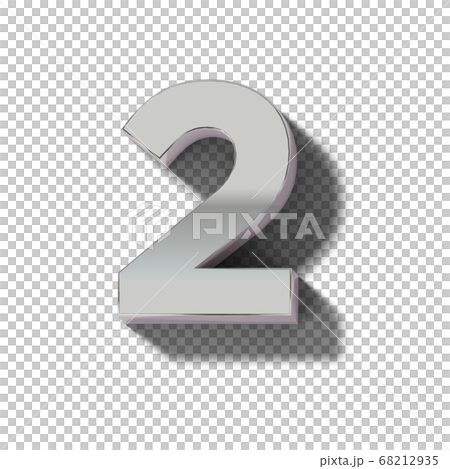 Realistic silver block letters - Stock Illustration [68212935] - PIXTA