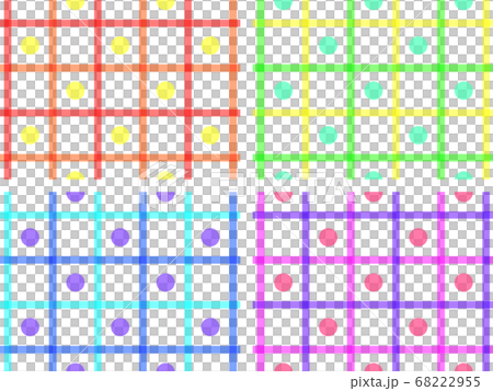 Check + dot 4 types set - Stock Illustration [68222955] - PIXTA
